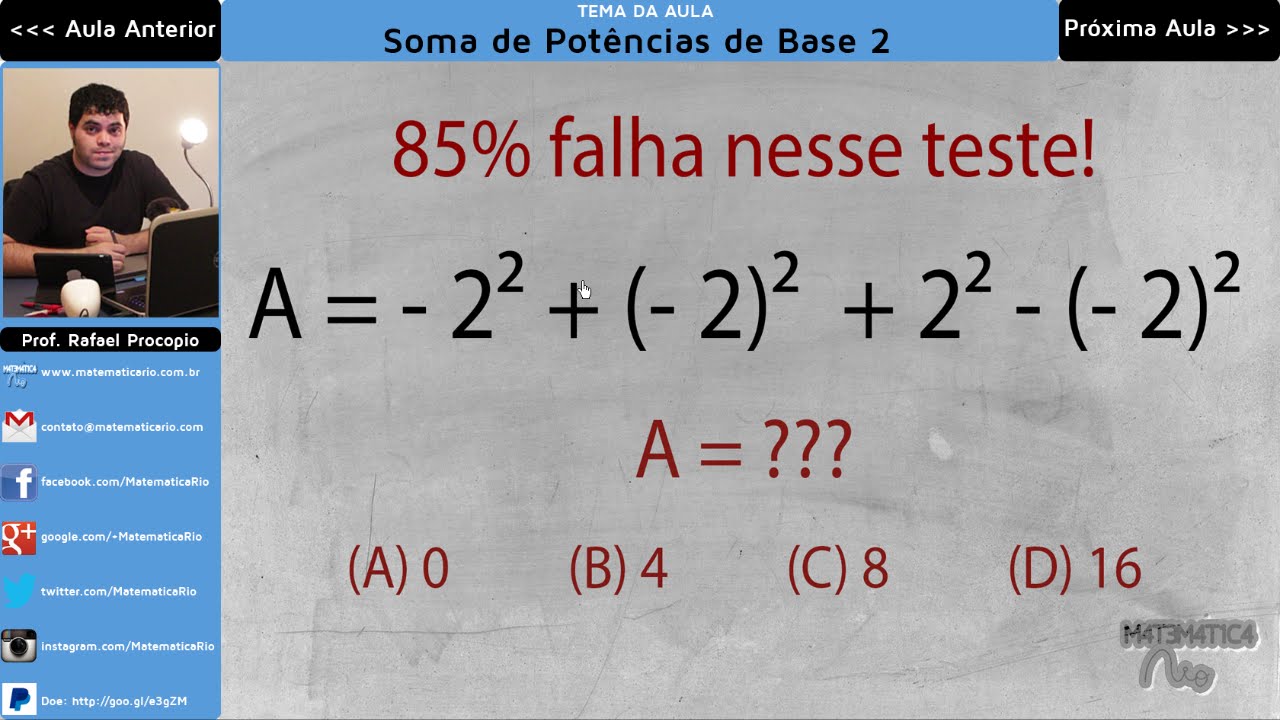 DESAFIO: Soma de Potências de Base 2 | Matemática Rio - Enem Descomplicado