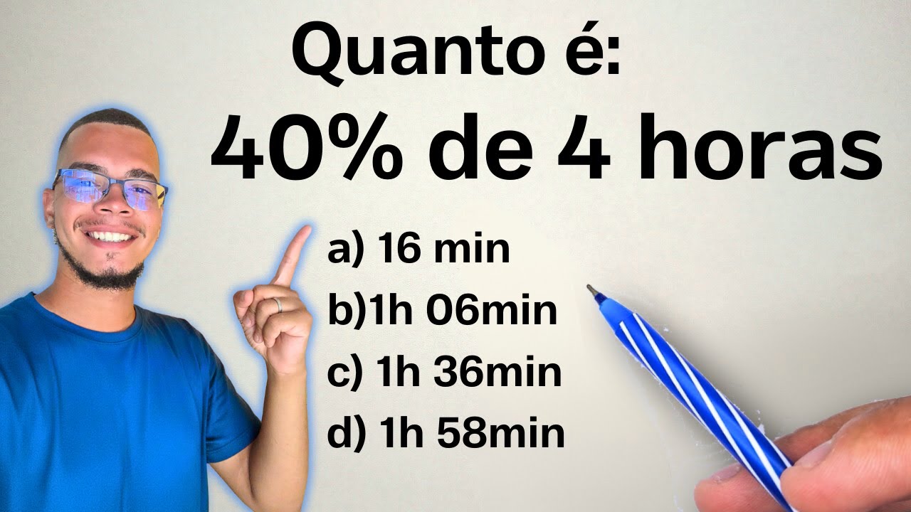 Como calcular porcentagem de tempo? - Enem Descomplicado